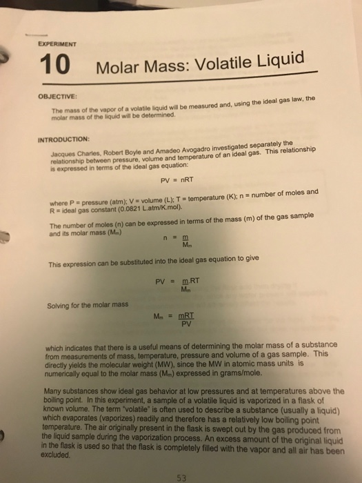 Solved In an experiment similar to the one you performed in | Chegg.com