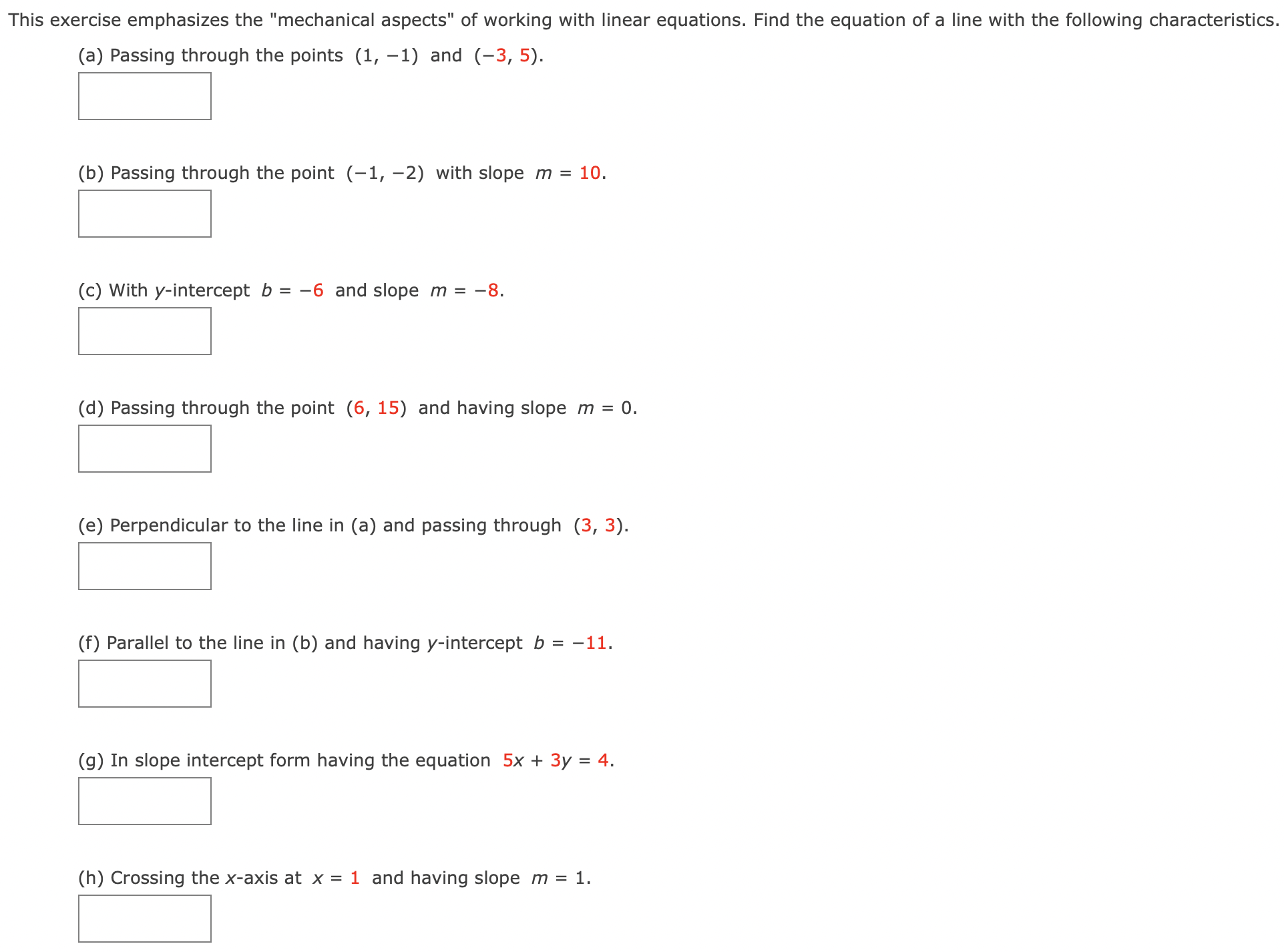 Solved This exercise emphasizes the "mechanical aspects" of | Chegg.com