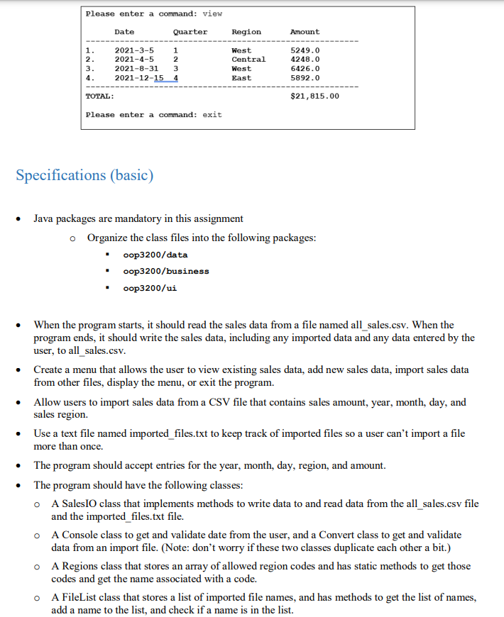 Solved Java Program I Have Seen Some Solutions With The Csv 