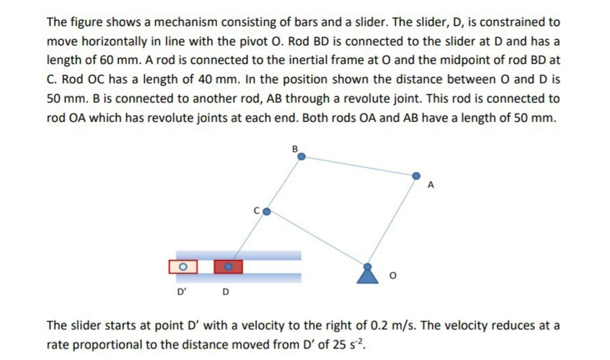 1. Calculate the Velocity of the slider when it | Chegg.com