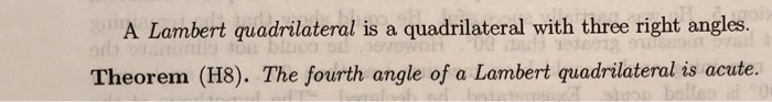 Solved A Lambert quadrilateral is a quadrilateral with three | Chegg.com