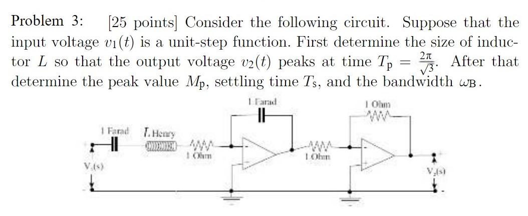 Solved Problem 3: [25 points] Consider the following | Chegg.com