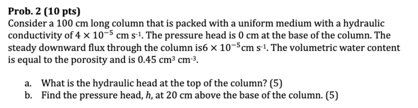Solved Prob. 2 (10 pts) Consider a 100 cm long column that | Chegg.com