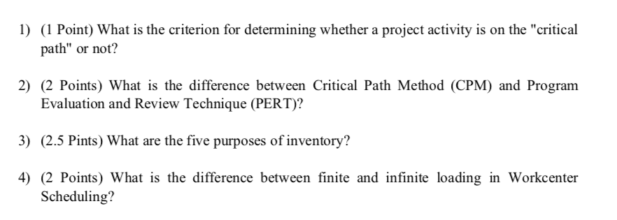 Solved 1) (1 Point) What is the criterion for determining | Chegg.com