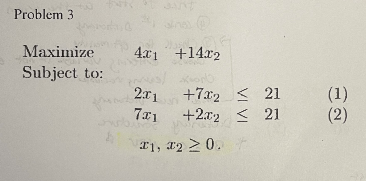 Solved Please solve this problem using the simplex method | Chegg.com