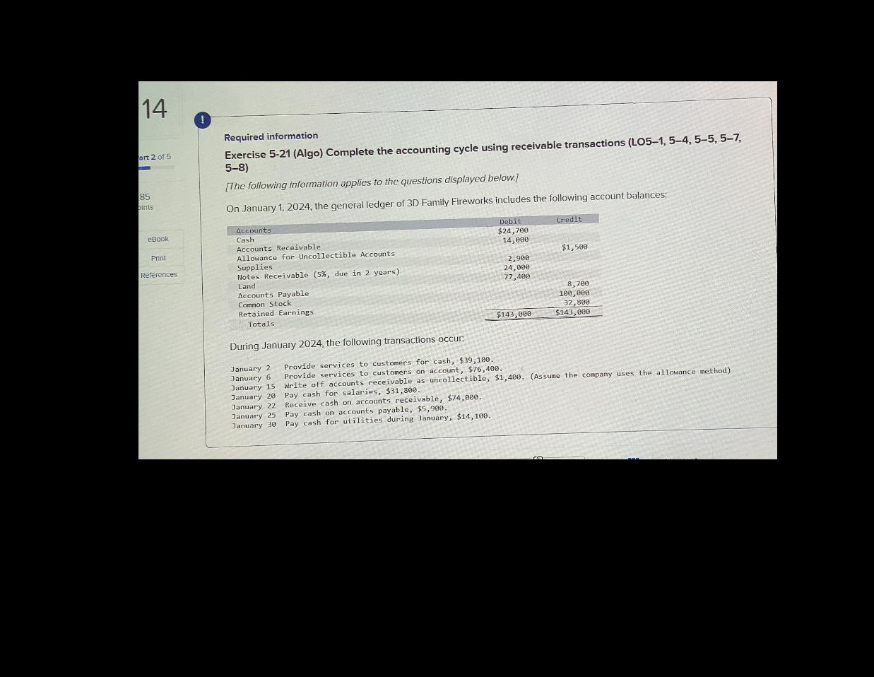 Solved Required information Exercise 5-21 (Algo) Complete | Chegg.com