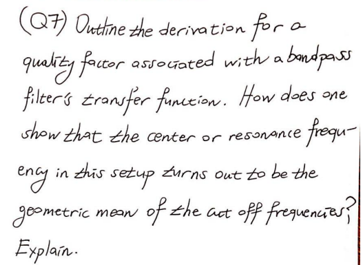 Solved (27) Outline the derivation for quality factor | Chegg.com