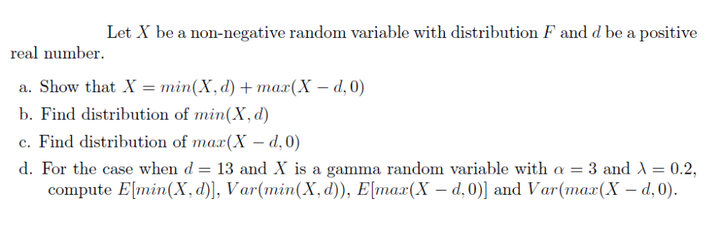 Solved Let X be a non-negative random variable with | Chegg.com