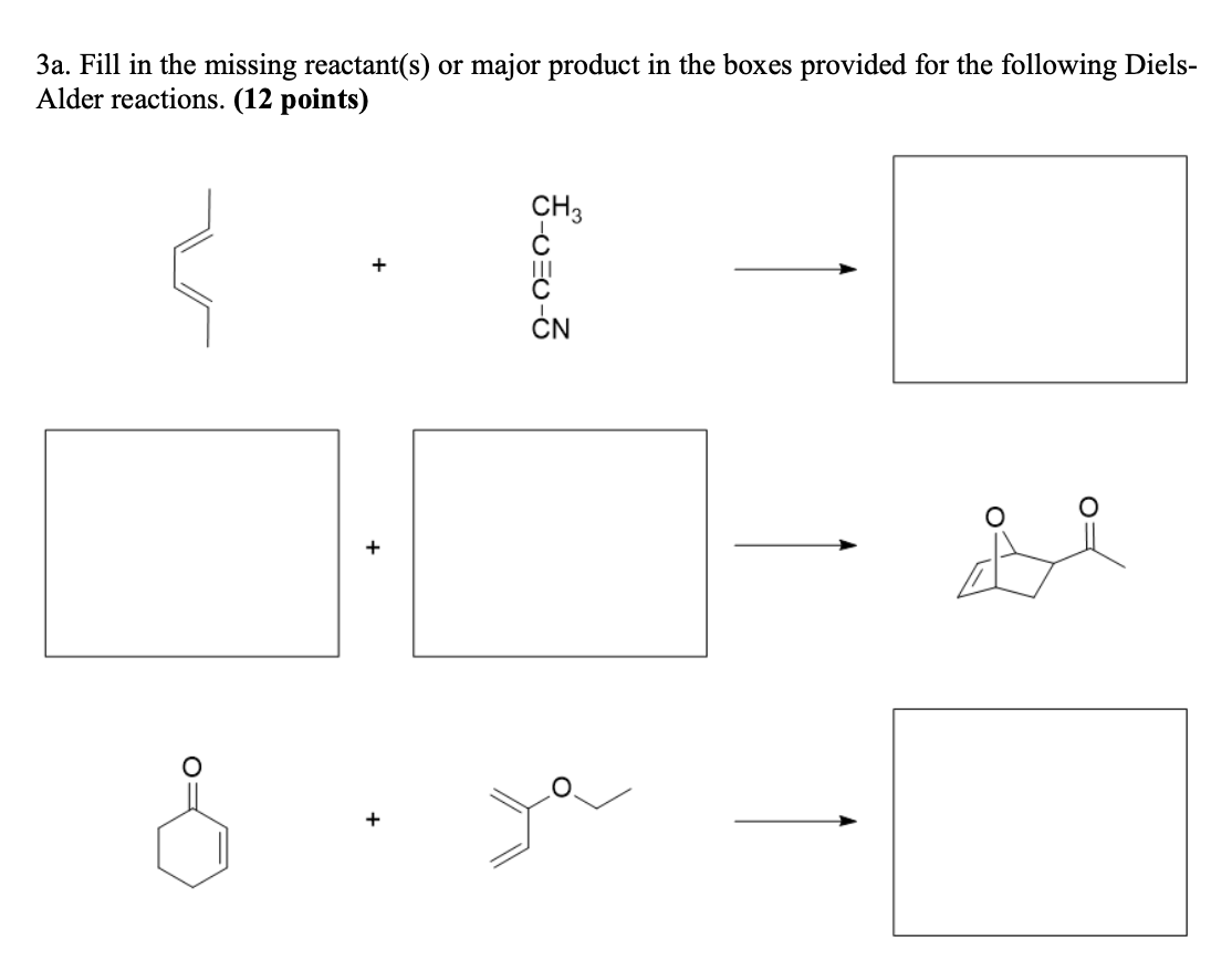 Solved 3a. Fill in the missing reactant(s) or major product | Chegg.com