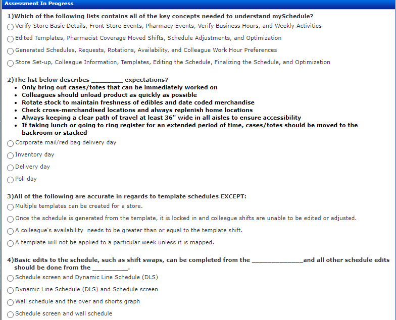 Solved Assessment In Progress 1) Which of the following | Chegg.com