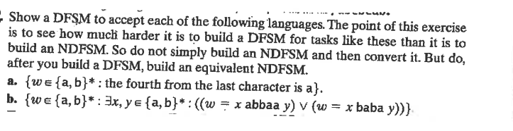 Solved - Show a DFSM to accept each of the following | Chegg.com