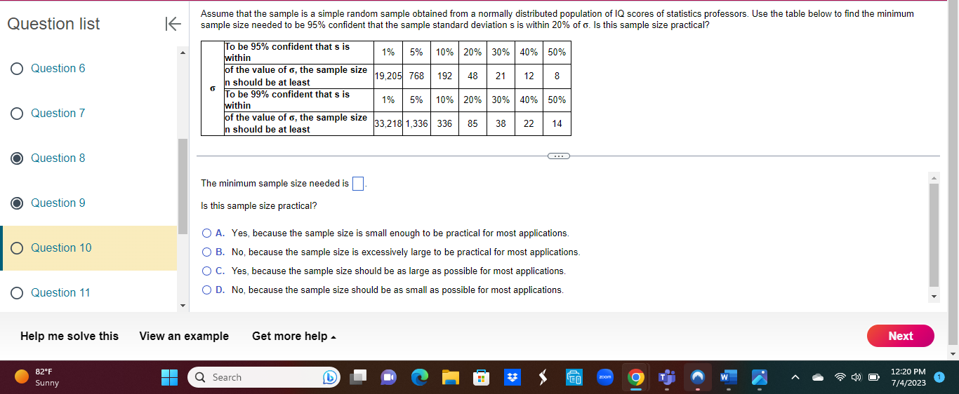 Solved Question List Question 6 Question 7 Question 8