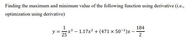 Solved Finding the maximum and minimum value of the | Chegg.com