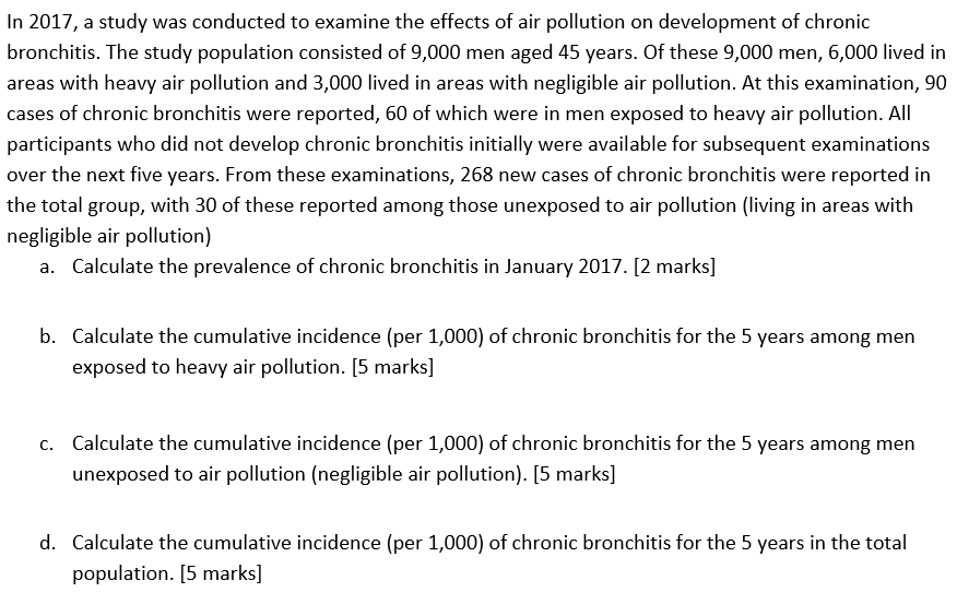 Solved In 2017, a studv was conducted to examine the effects | Chegg.com
