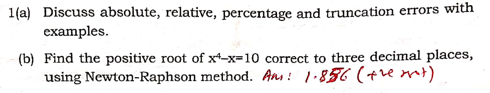 Solved 1(a) Discuss absolute, relative, percentage and | Chegg.com