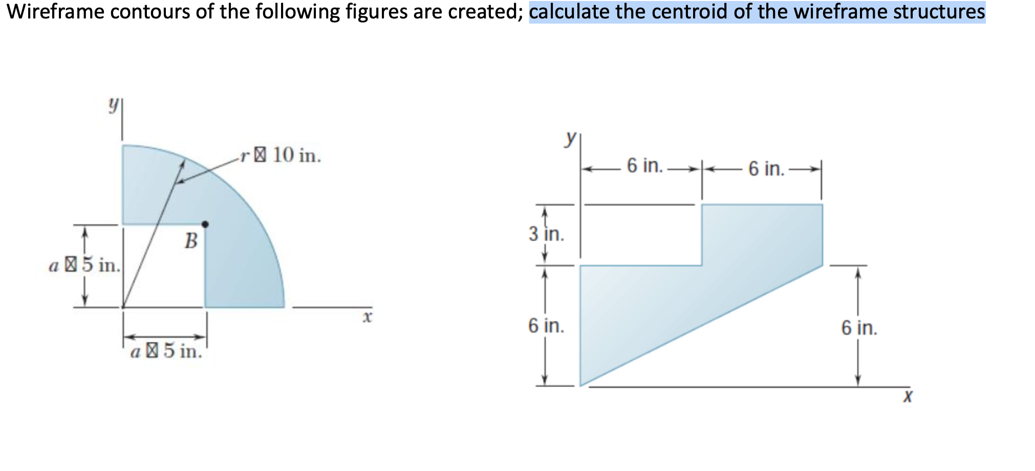 Solved calculate the centroid of the wireframe structures | Chegg.com