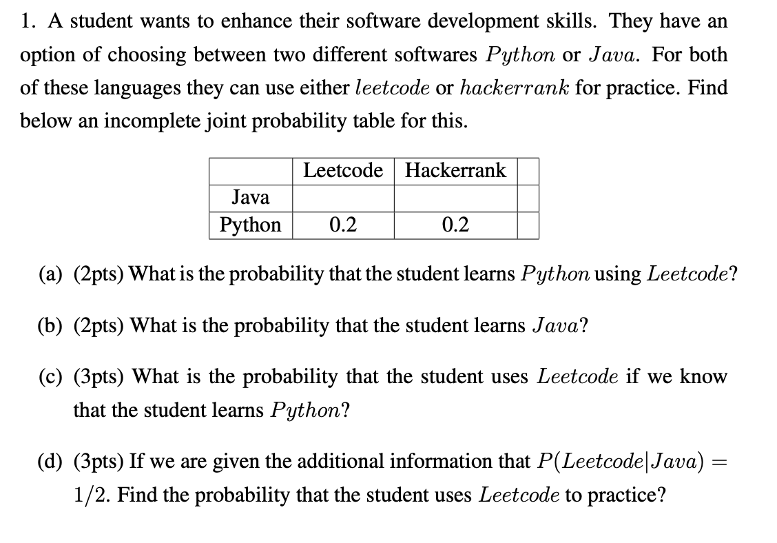 Solved 1. A student wants to enhance their software | Chegg.com