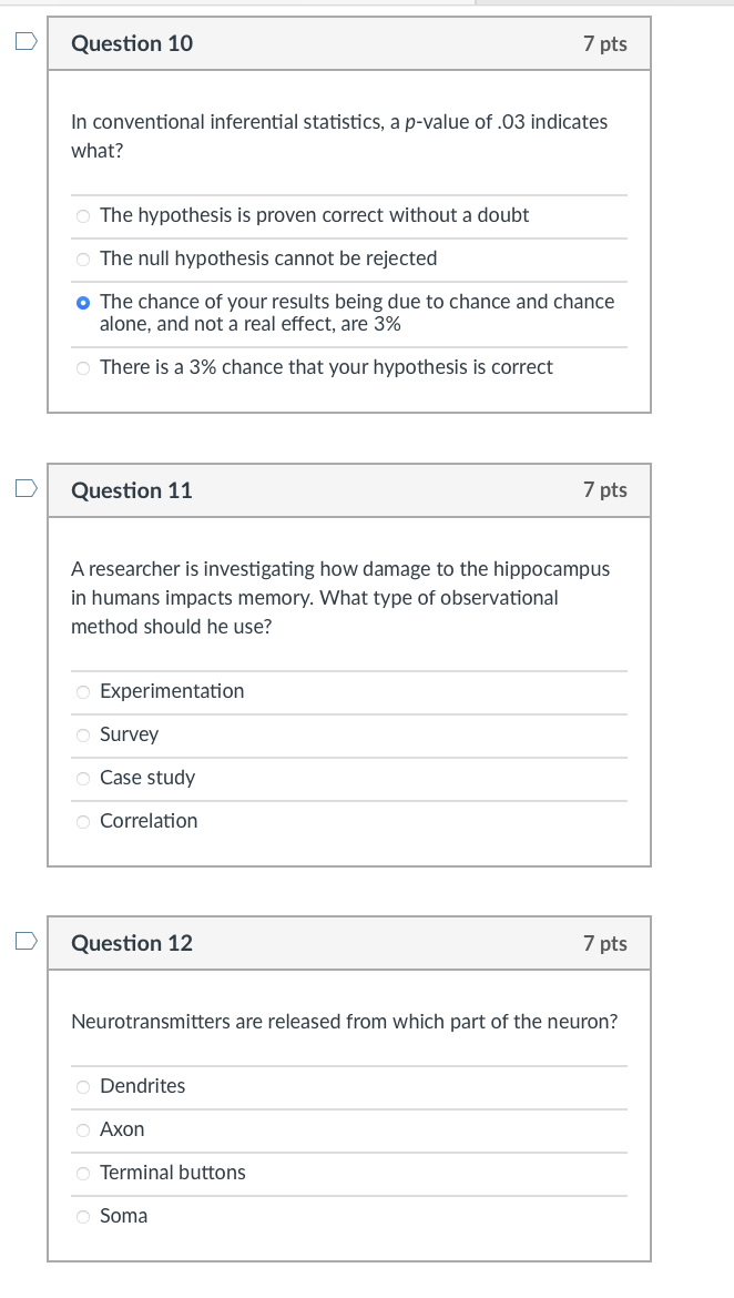 Solved In conventional inferential statistics, a p-value of | Chegg.com