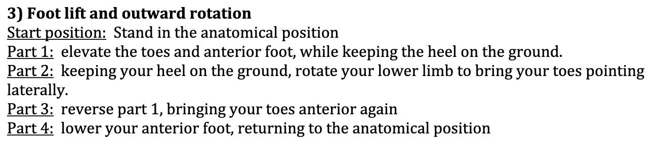 Solved At each part, name the body part(s) in action (the | Chegg.com