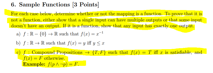 Solved 6. Sample Functions [3 Points] For each case below, | Chegg.com