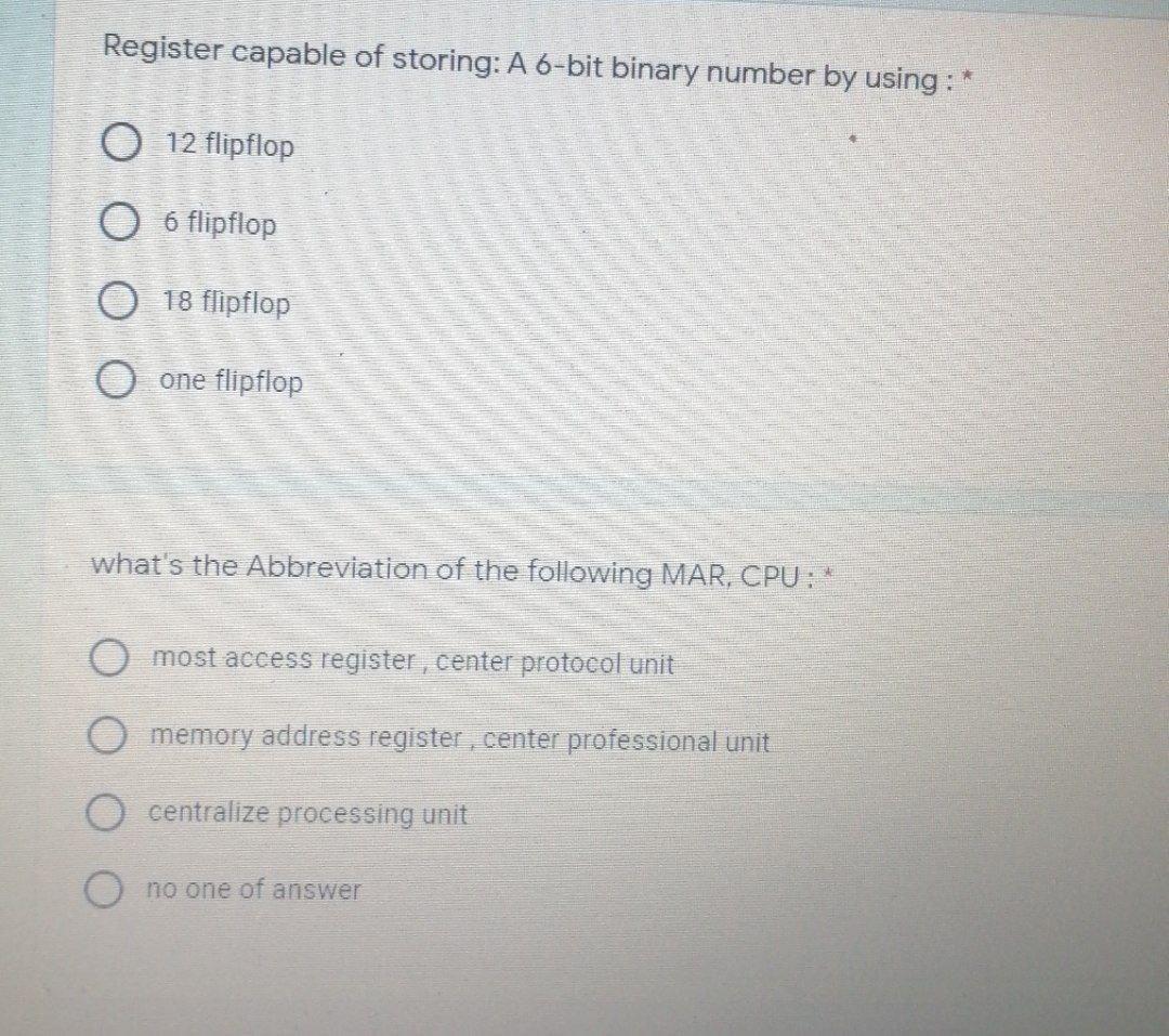 Solved Register capable of storing: A 6-bit binary number by | Chegg.com
