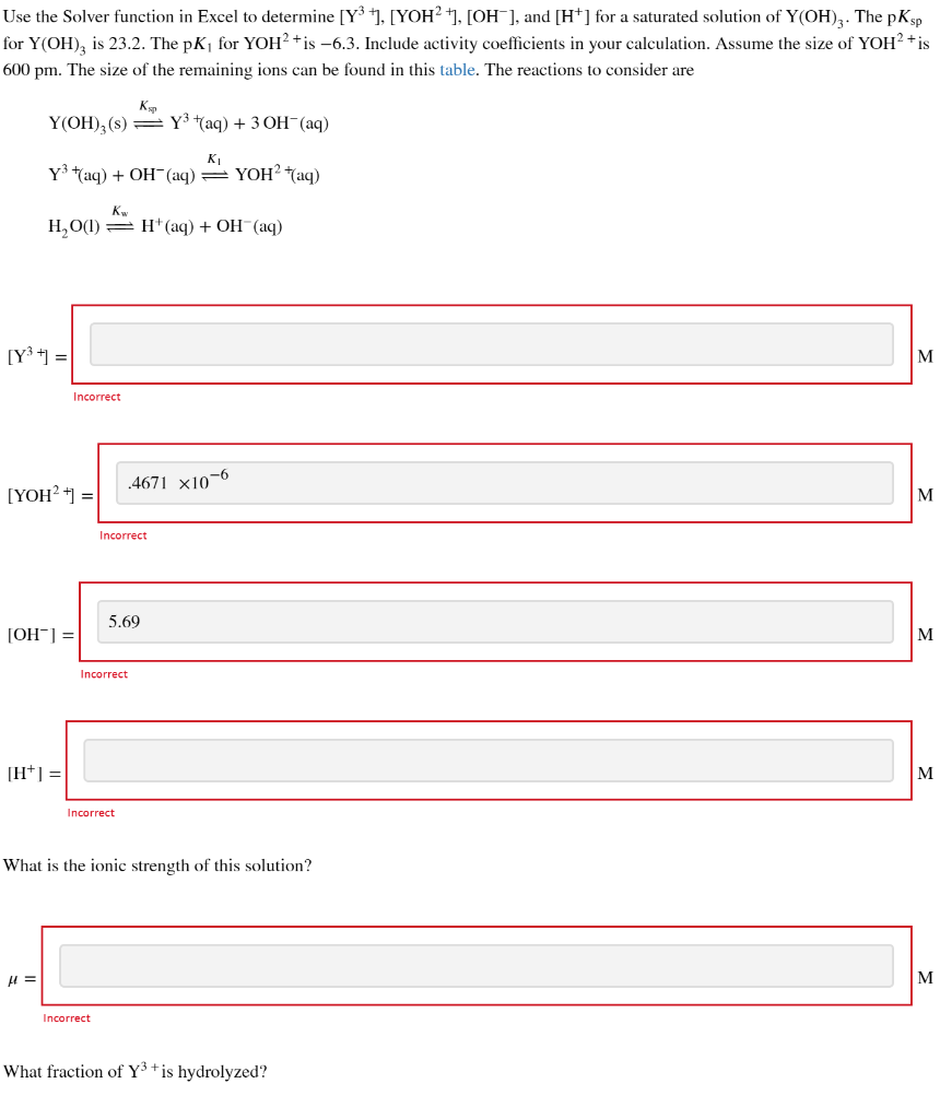 Solved Use the Solver function in Excel to determine | Chegg.com