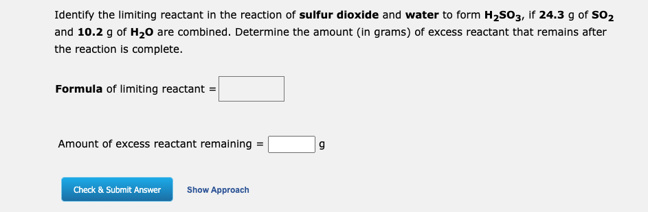 Solved Identify the limiting reactant in the reaction of | Chegg.com