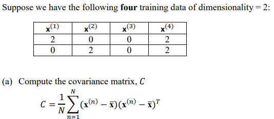 Solved Suppose we have the following four training data of | Chegg.com