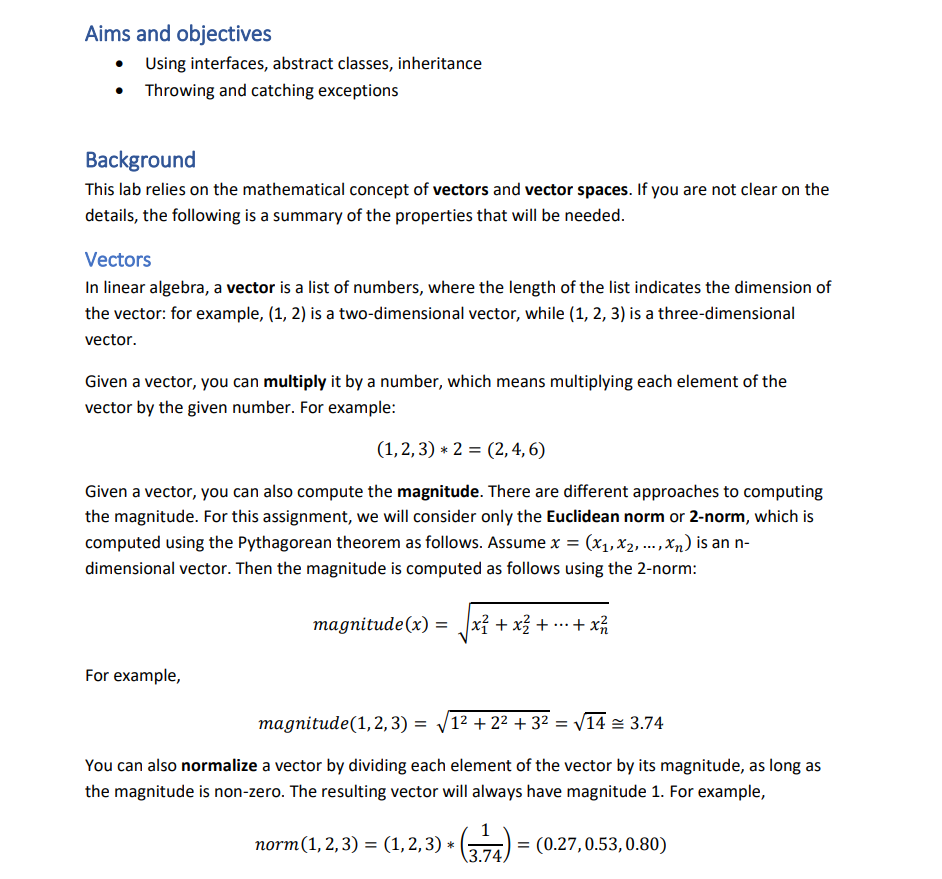 Solved Aims and objectives • Using interfaces, abstract | Chegg.com Solved Aims and objectives • Using interfaces, abstract | Chegg.com