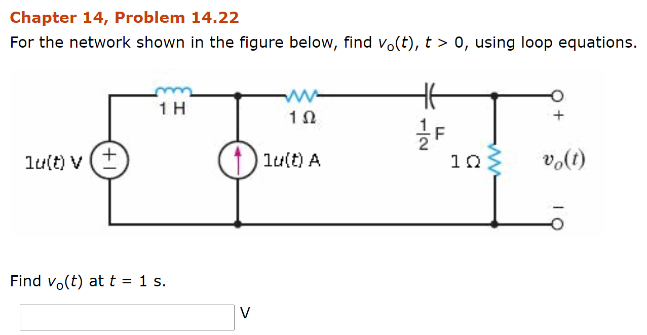 Solved Chapter 14, Problem 14.22 For the network shown in | Chegg.com