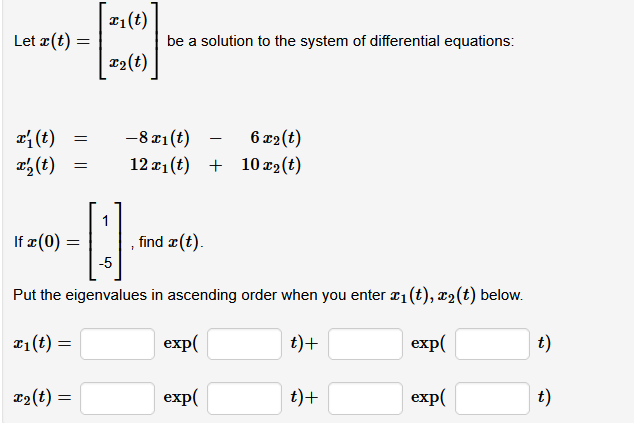 Solved 21(t) Let (t) = be a solution to the system of | Chegg.com