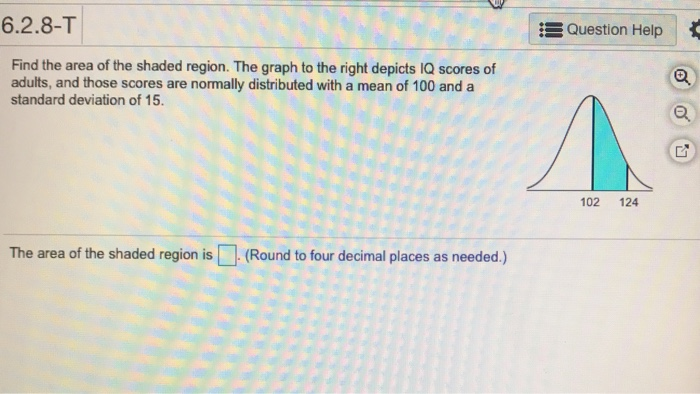 Solved 6.2.7 Question Help * Find the area of the shaded | Chegg.com
