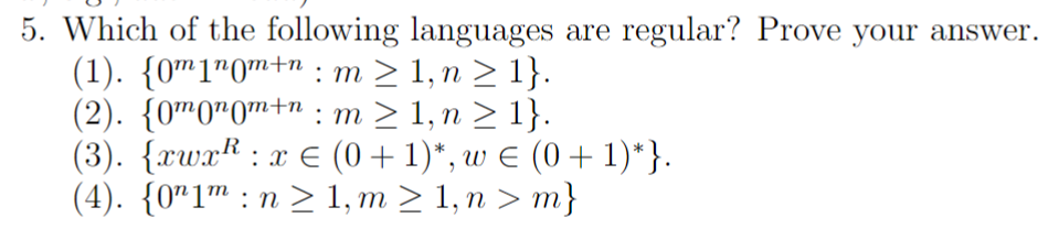 Solved If a language is not regular use pumping lemma to | Chegg.com