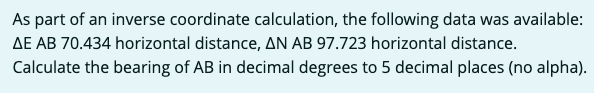 Solved As part of an inverse coordinate calculation, the | Chegg.com