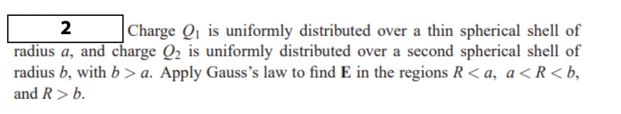 Solved Charge Q1 is uniformly distributed over a thin | Chegg.com