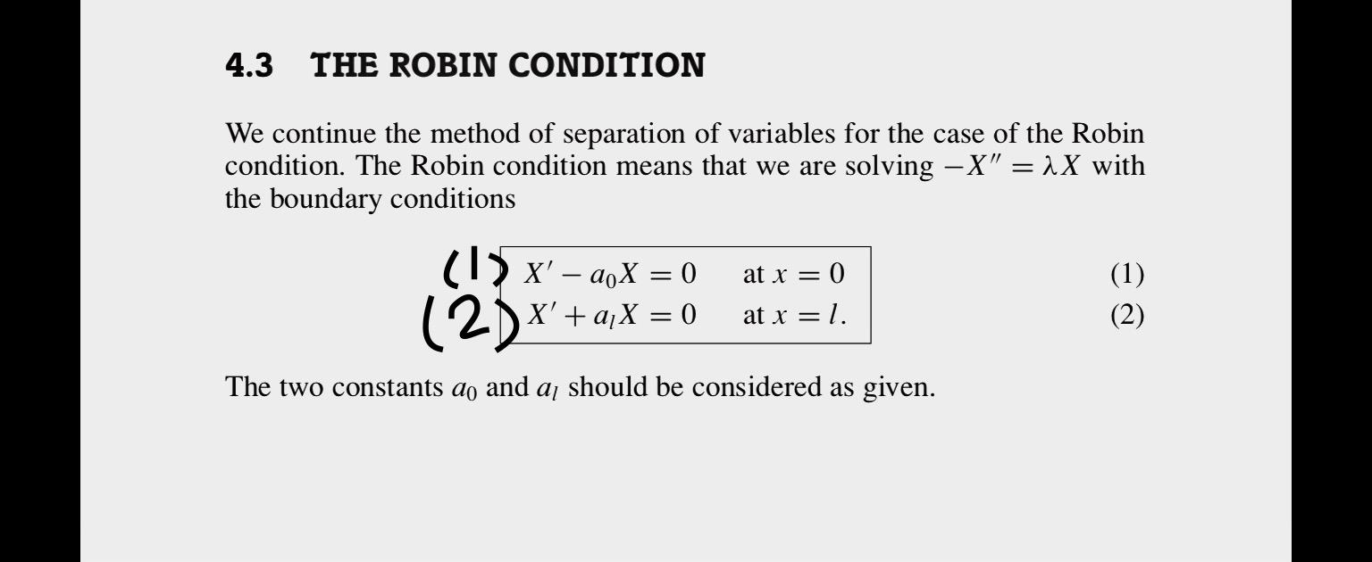 Solved 4.3 THE ROBIN CONDITION We continue the method of | Chegg.com