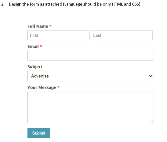 Solved 3. Design an HTML page using CSS index and | Chegg.com