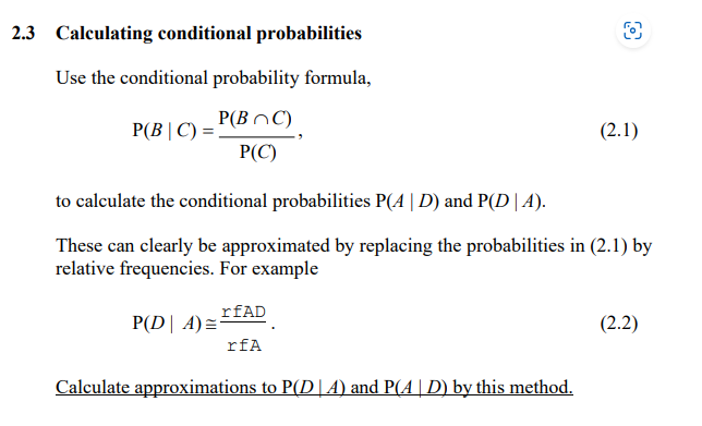 Solved 2.1 a) Calculate the probabilities of these | Chegg.com