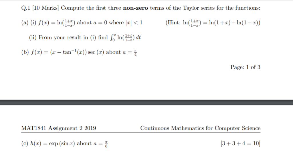 Solved Compute The First Three Non zero Terms Of The Taylor Chegg solved-compute-the-first-three-non-zero-terms-of-the-taylor-chegg