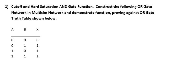 Solved Kindly Read the question again [OR Gate truth table | Chegg.com