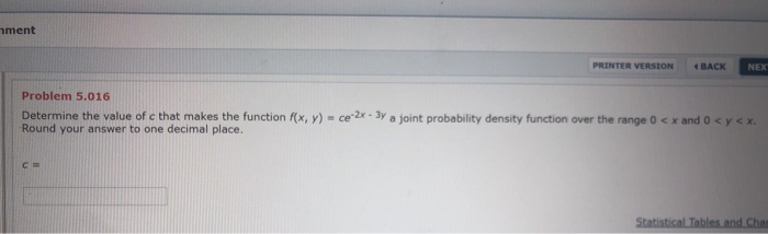 Solved ment PRINTER VERSION BACK NEX Problem 5.016 Determine | Chegg.com