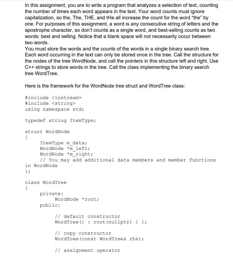 Solved In this assignment, you are to write a program that | Chegg.com