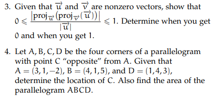 Solved 3. Given that u and v are nonzero vectors, show that | Chegg.com