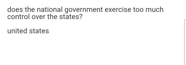Solved does the national government exercise too much | Chegg.com