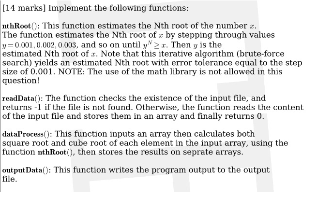 Solved [14 marks] Implement the following functions: | Chegg.com