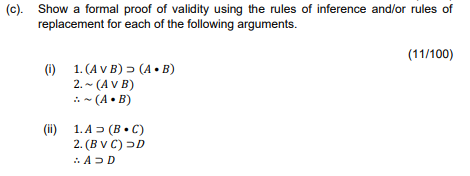 Solved (c). Show a formal proof of validity using the rules | Chegg.com