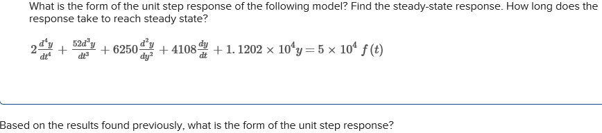 Solved What is the form of the unit step response of the | Chegg.com