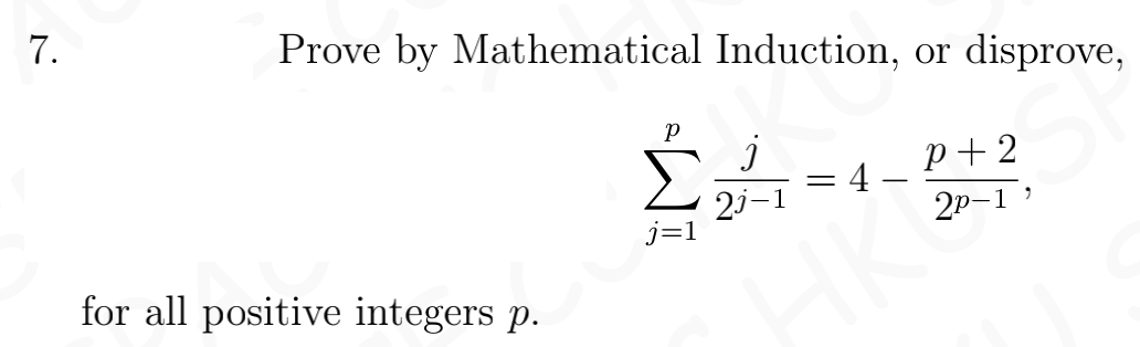 Solved 7. Prove by Mathematical Induction, or disprove, р 4 | Chegg.com