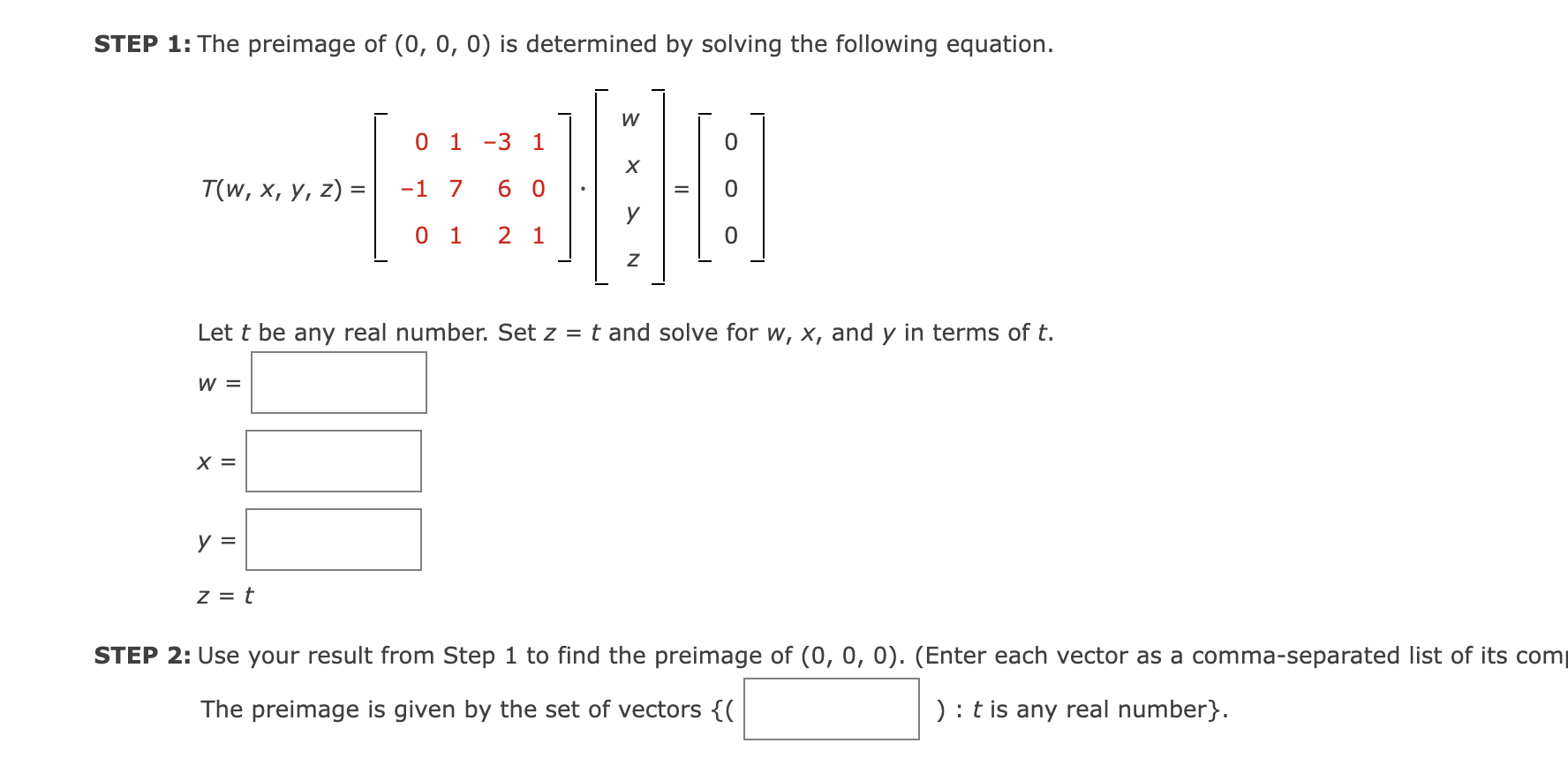Solved The linear transformation T:Rn→Rm is defined by | Chegg.com