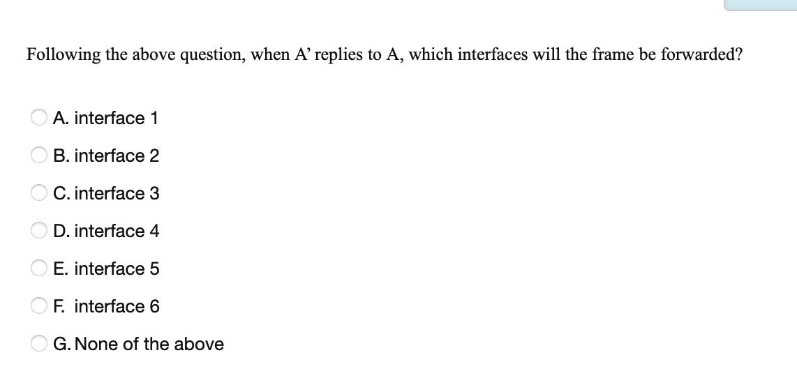 Solved Consider the following switch with six interfaces. | Chegg.com